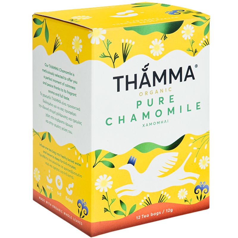 Thamma Pure Chamomile Βιολογικό αφέψημα 12φακελάκια x1.5gr - GoNatural ...