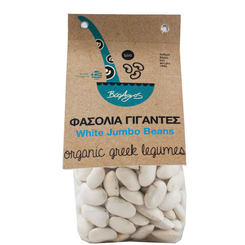 Φασόλια Γίγαντες Βιολογικά Βιοαγρός 500gr - GoNatural eshop